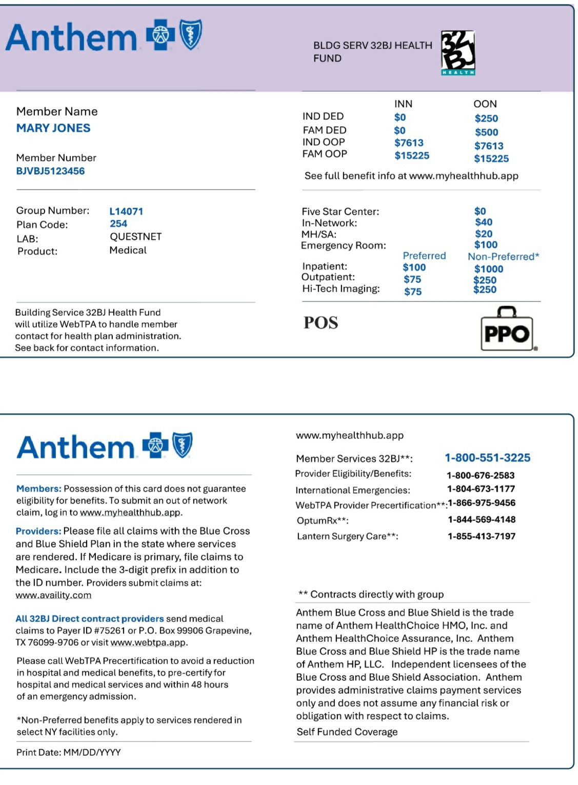 Anthem BCBS: 32BJ fund new TPA and cards – KR2 Medical Billing